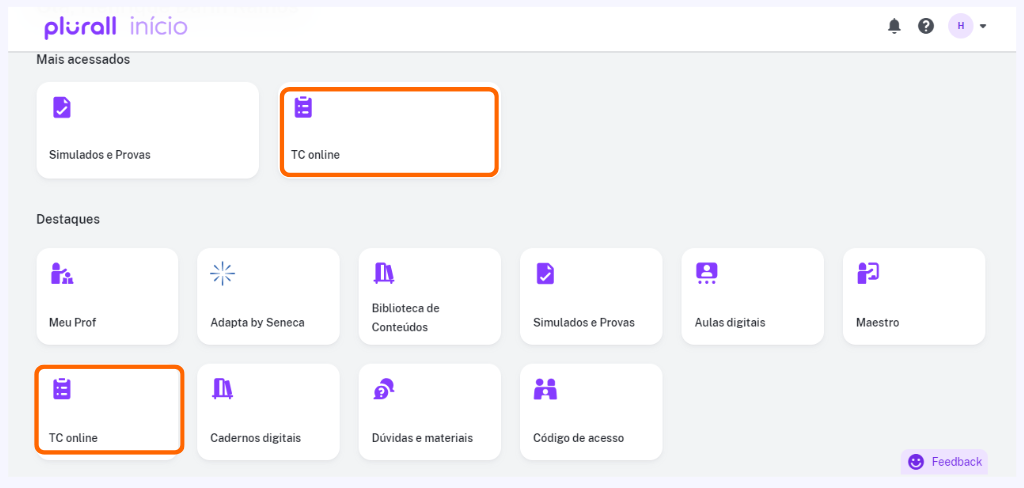 Como acessar as tarefas do TC online – Central de ajuda do Plurall