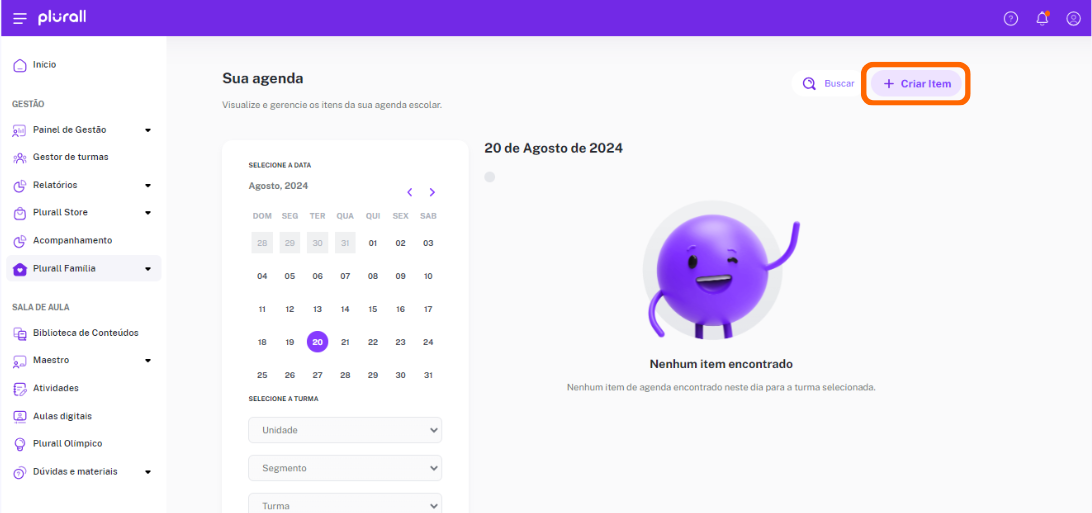 Como criar um lembrete na Agenda Online do Plurall Família – Central de ...